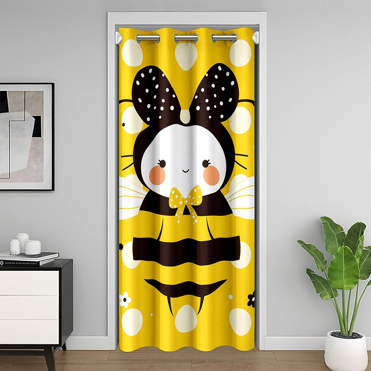 Erosebridal Cartoon Honey Bee Door Curtain For Door Window 34x80 ...