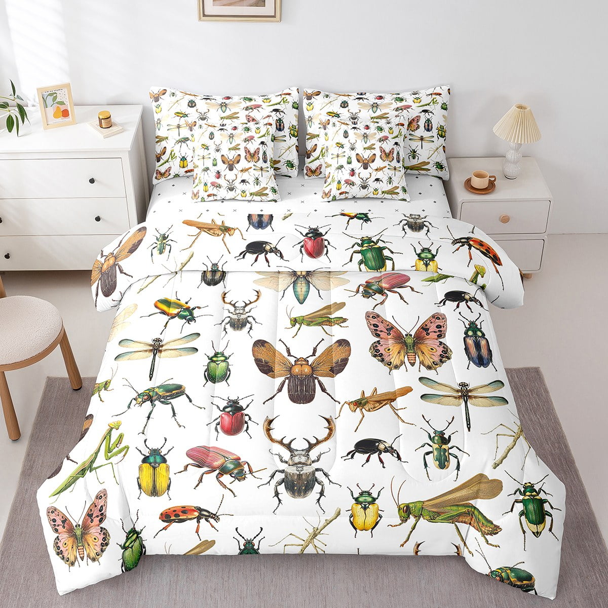 Erosebridal Cartoon Insects Bed in a Bag Twin size, Cute Wildlife Bed ...
