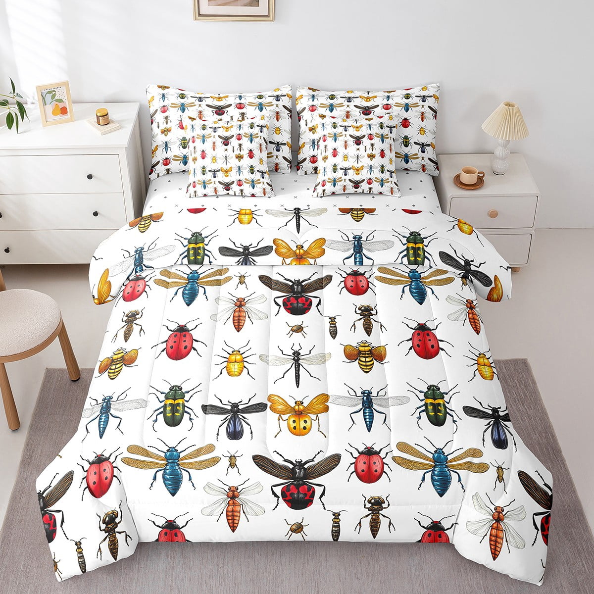 Erosebridal Cartoon Insects Bed in a Bag Twin size, Cute Wildlife Bed ...