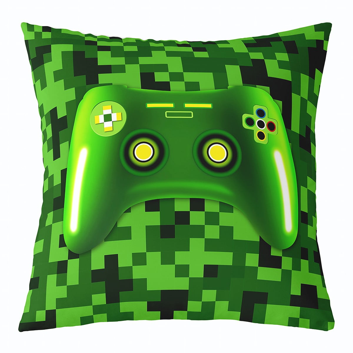 Erosebridal Video Game Cushion Covers for Sofa,Green Yellow Throw ...