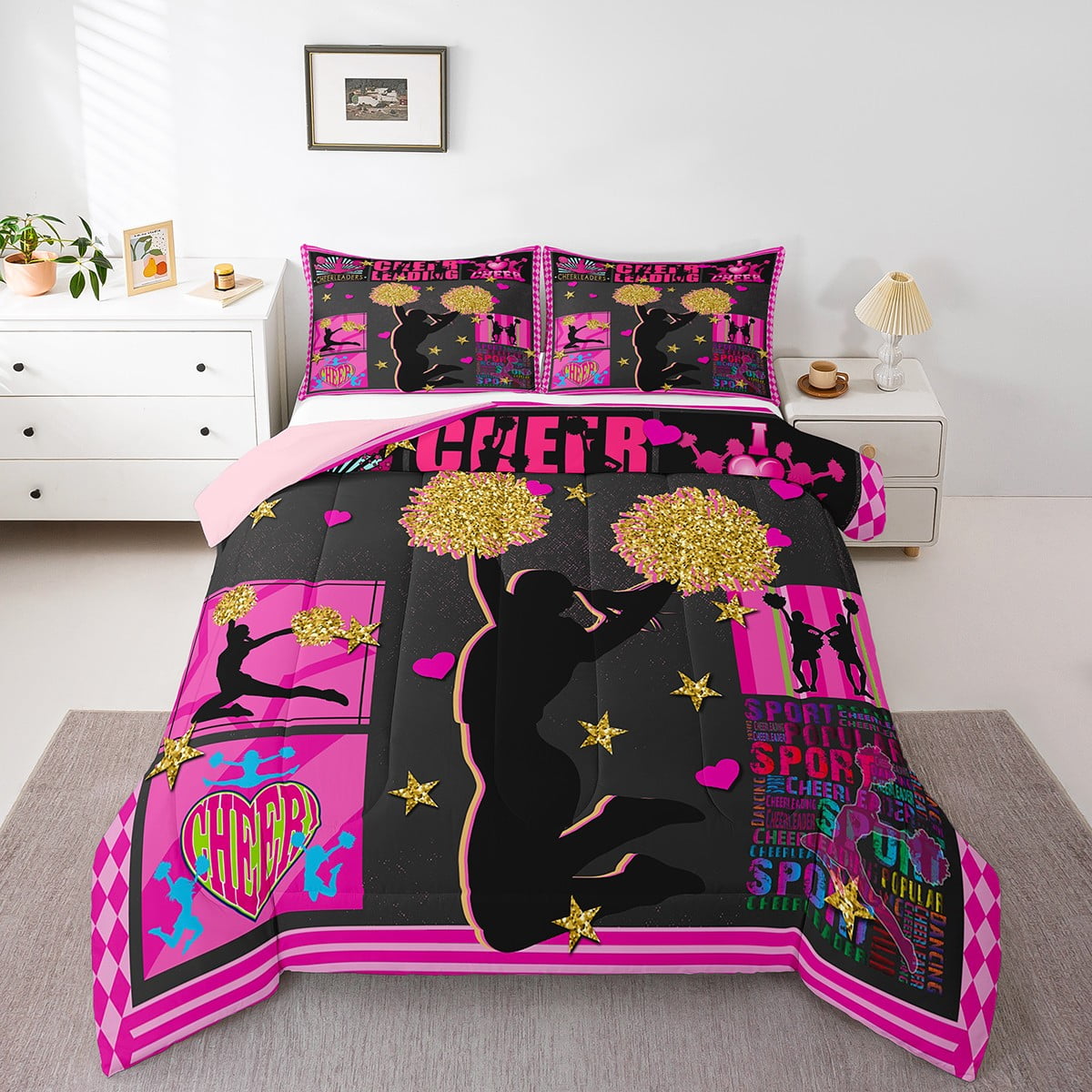 Erosebridal Cheerleading Cheerleader Bedding Sets Full with Comforter ...