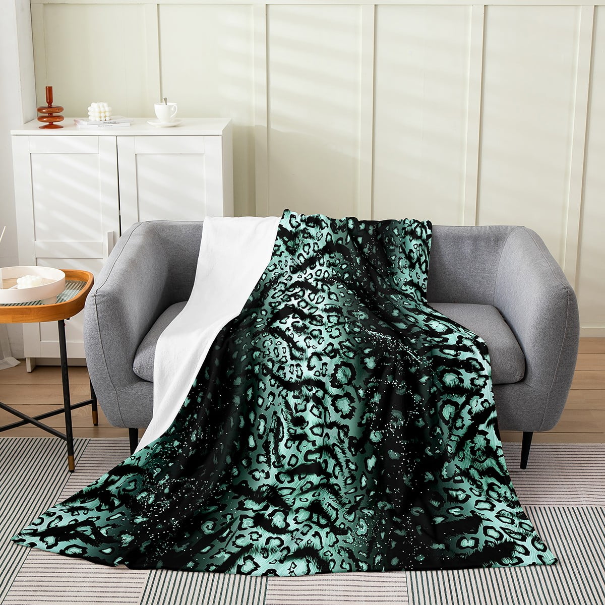 Erosebridal Cheetah Animal Skin Throw Blanket, Leopard Print Fleece ...