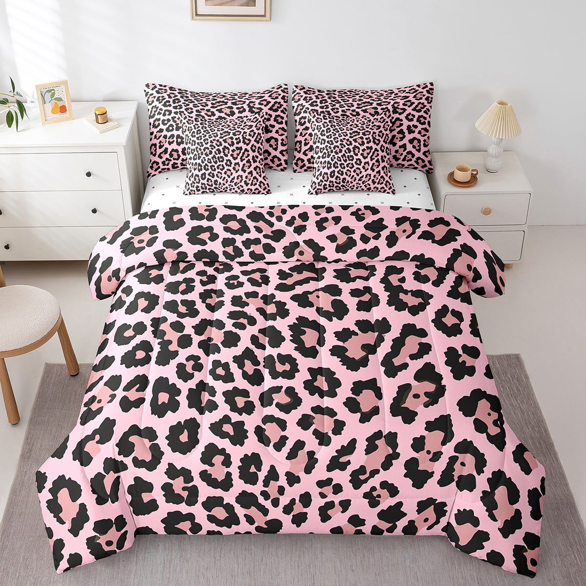 Erosebridal Cheetah Leopard Print Bedding Sets Twin Size,Jungle Animal ...