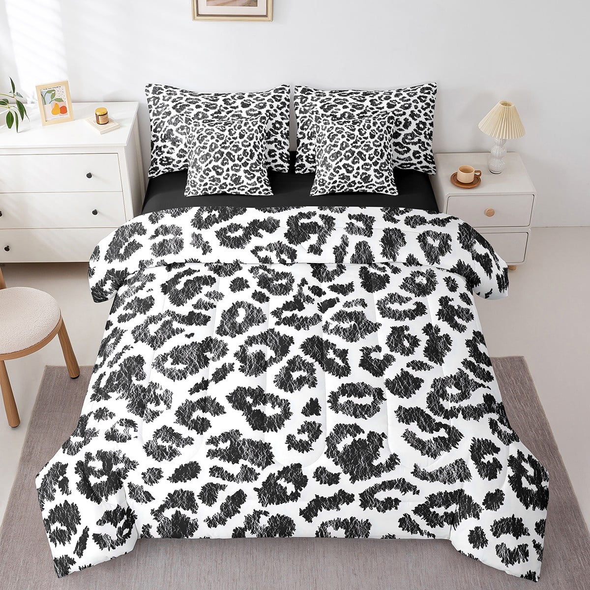 Erosebridal Cheetah Print Bed In A Bag Full Size,Animal Print Bed Set ...