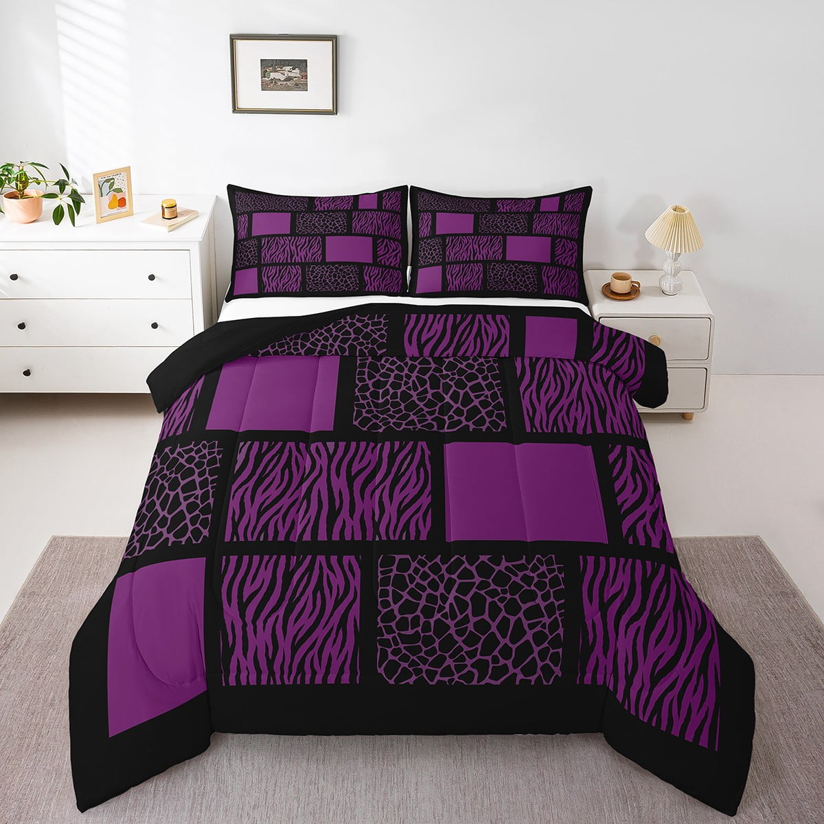 Erosebridal Cheetah Print Comforter Sets Queen Size For Teens,Safari ...