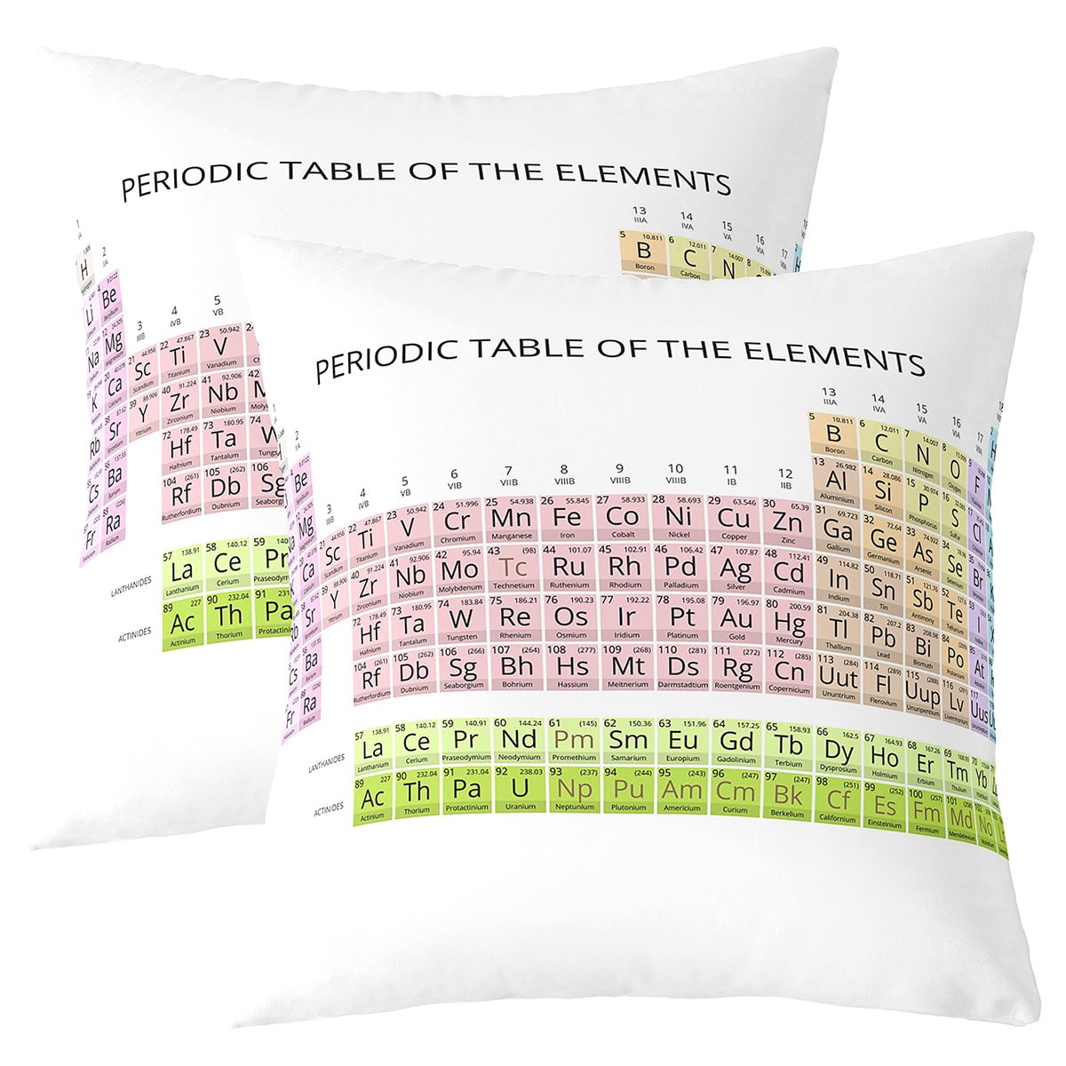 Erosebridal Chemistry Theme Cushion Covers for Sofa Set of 2,Periodic ...