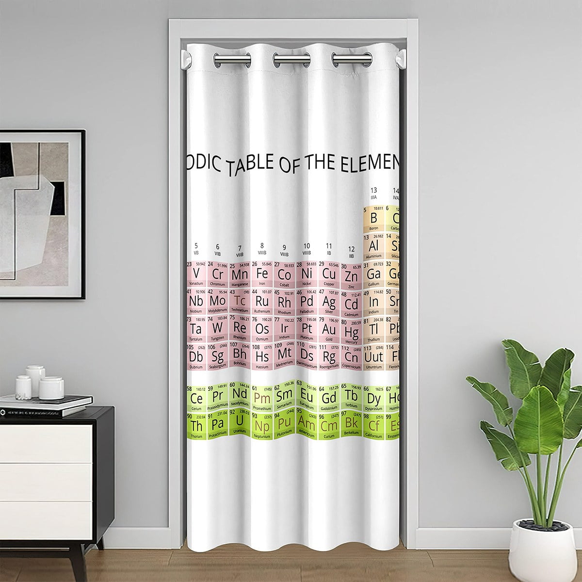Erosebridal Chemistry Theme Door Curtain For Doorways 59x80,Periodic ...