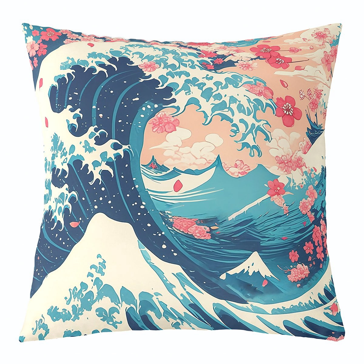 Erosebridal Cherry Blossom Pillow Cases Set,Ocean Eaves Throw Pillow ...