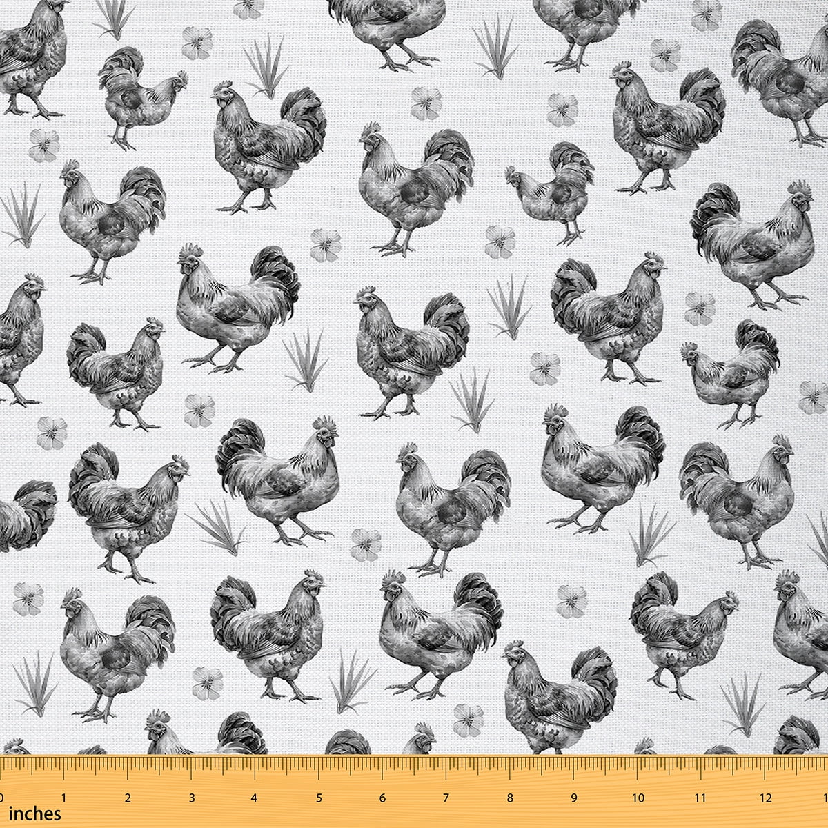 Erosebridal Chicken Upholstery Fabric,Farmhouse Chicken Fabric By The ...