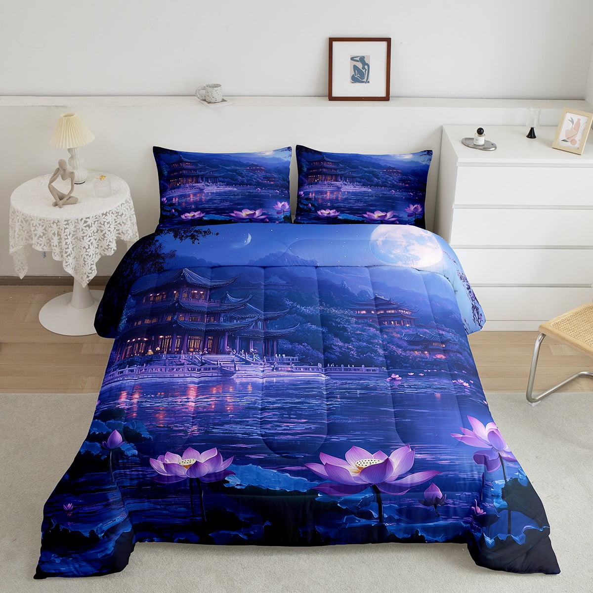 Erosebridal Chinese House Bedding Sets with Comforter, Lotus Flower ...