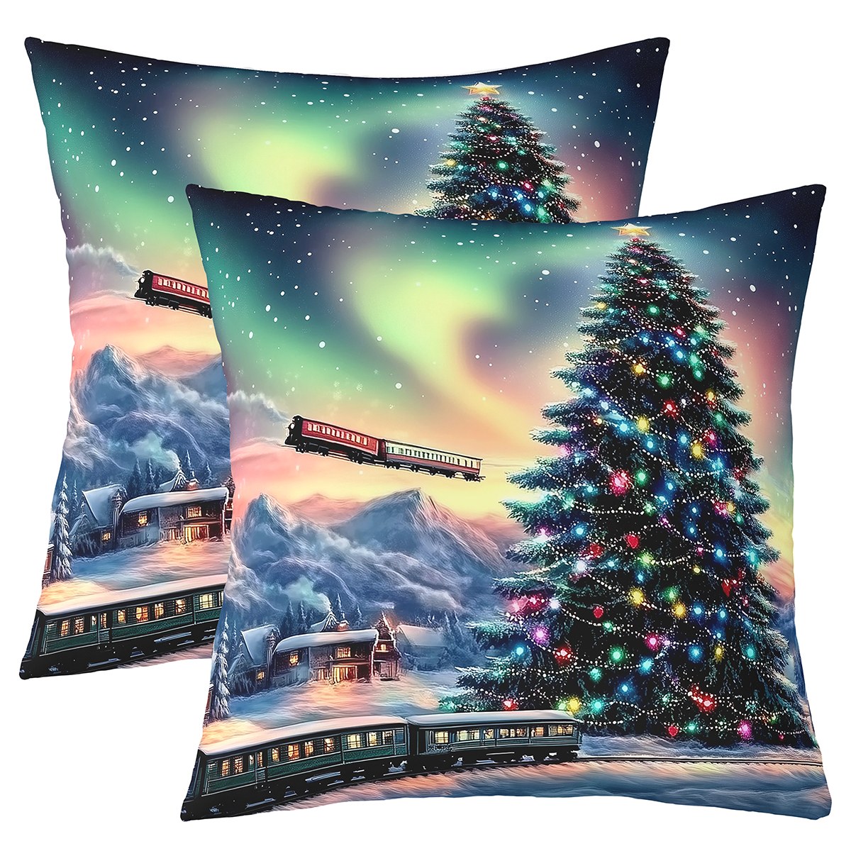 Erosebridal Christmas Tree Cushion Covers for Sofa, New Year Gifts for ...