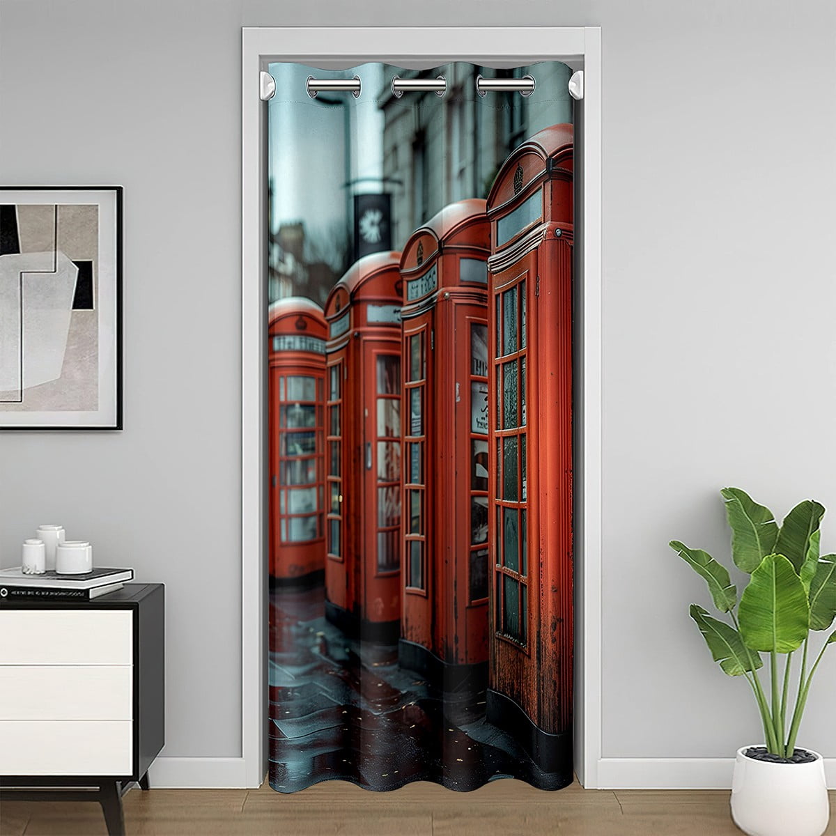 Erosebridal City London Door Curtain Panel 34x80,Telephone Booth Room ...