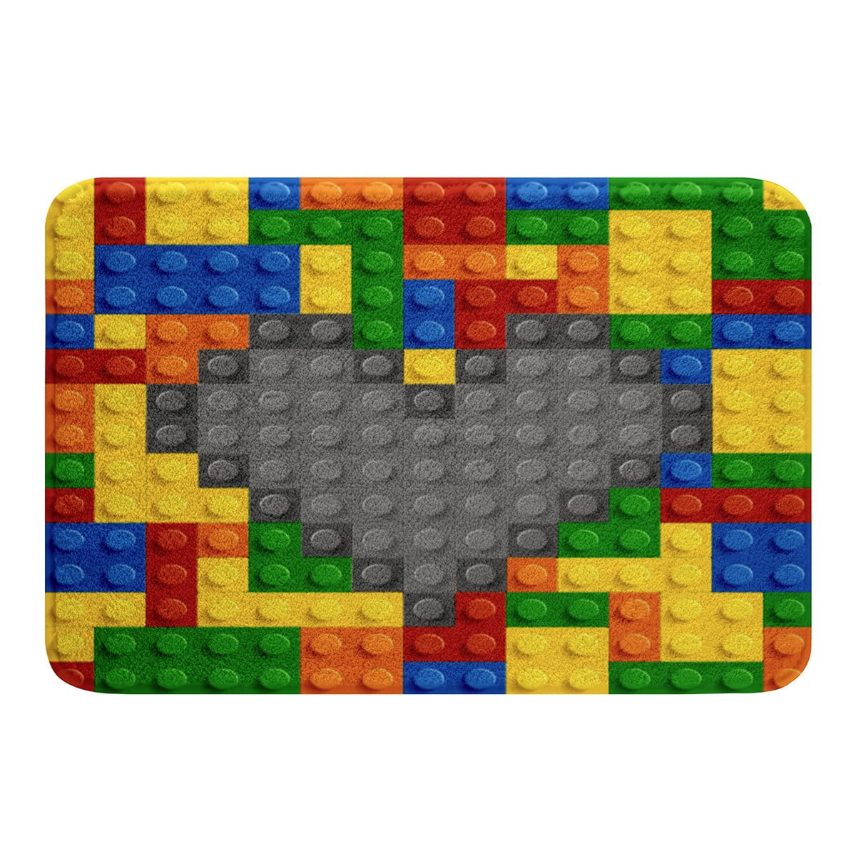 Erosebridal Colorful Building Blocks Bathtub Mat 16x24, Construction ...