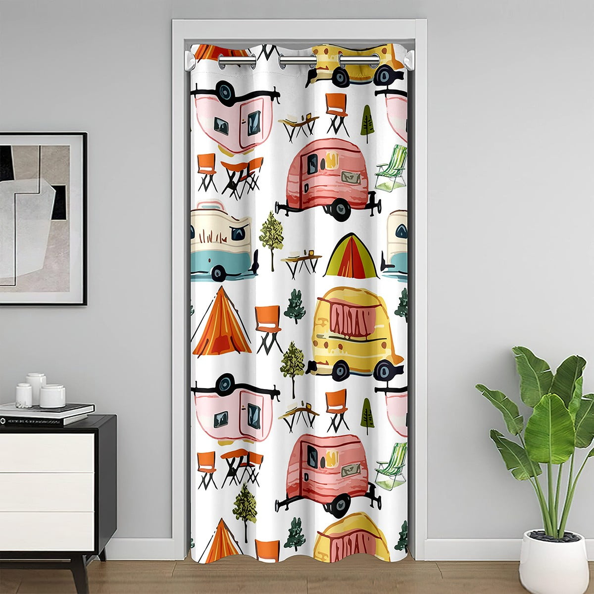 Erosebridal Colorful RV Car Door Curtain Panel 42x84, Rustic Camping ...