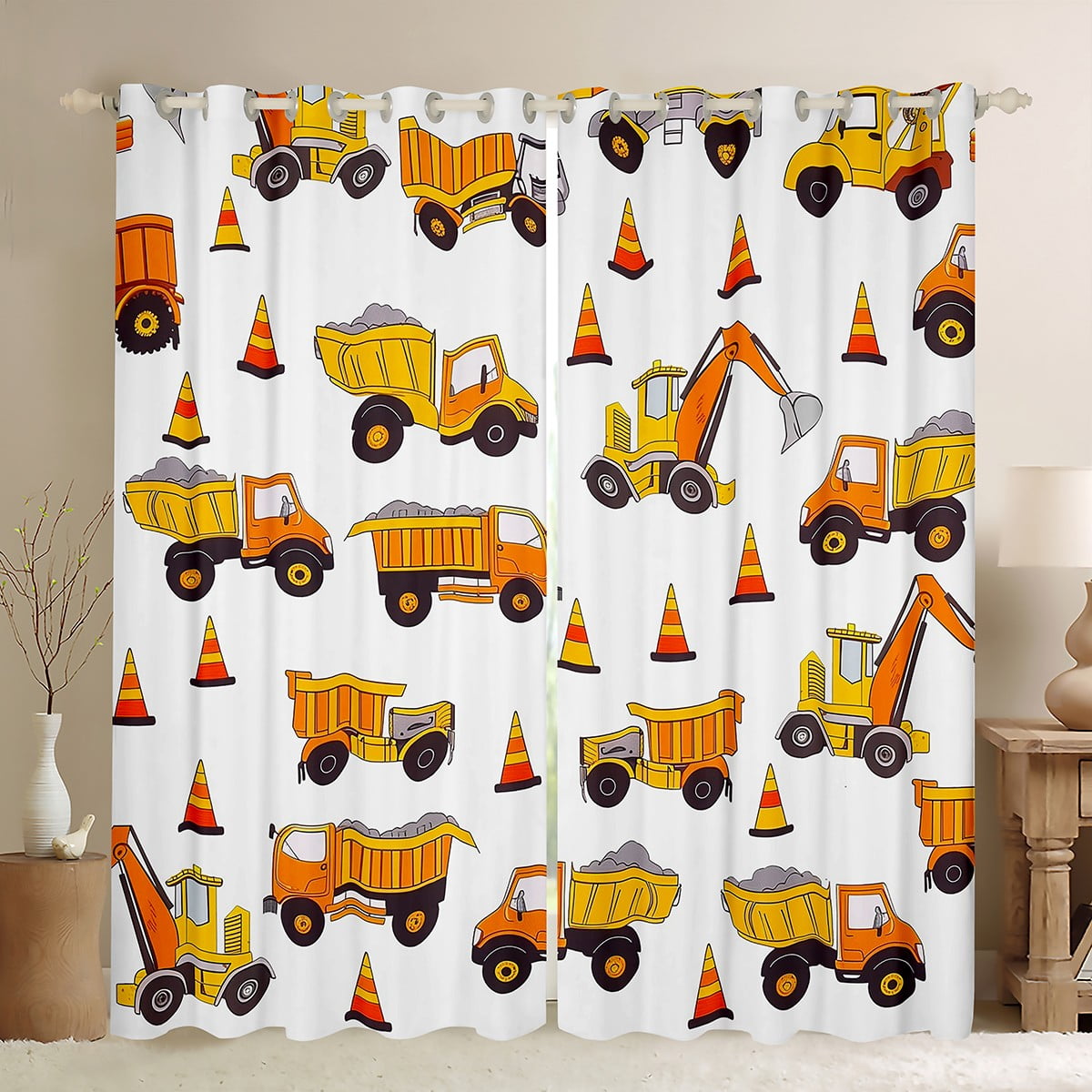 Erosebridal Construction Site Curtains for Living Room, Equipped ...