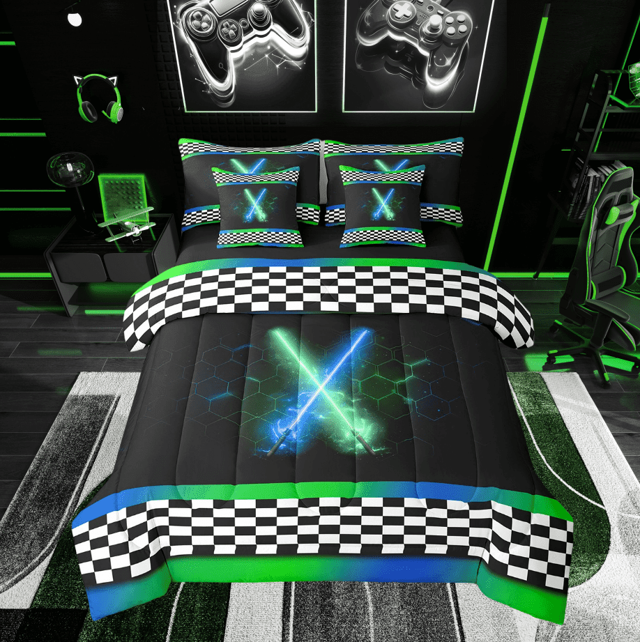 Erosebridal Cool Lightsaber Bed in a Bag Twin size, Honeycomb Bed Set ...