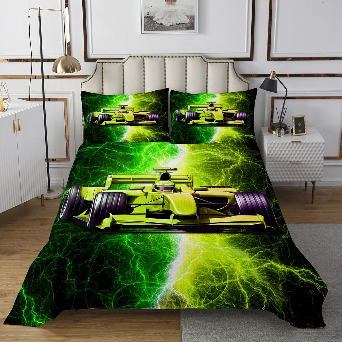 Erosebridal Cool Racing Car Bedspread Sets Twin Size, Boys Bedroom ...