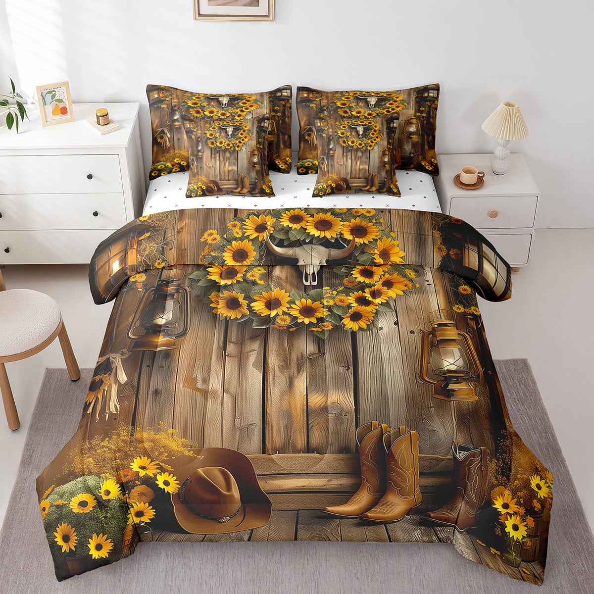 Erosebridal Cowgirl Cowboy Bed in a Bag King size, Western Boot Bed Set ...