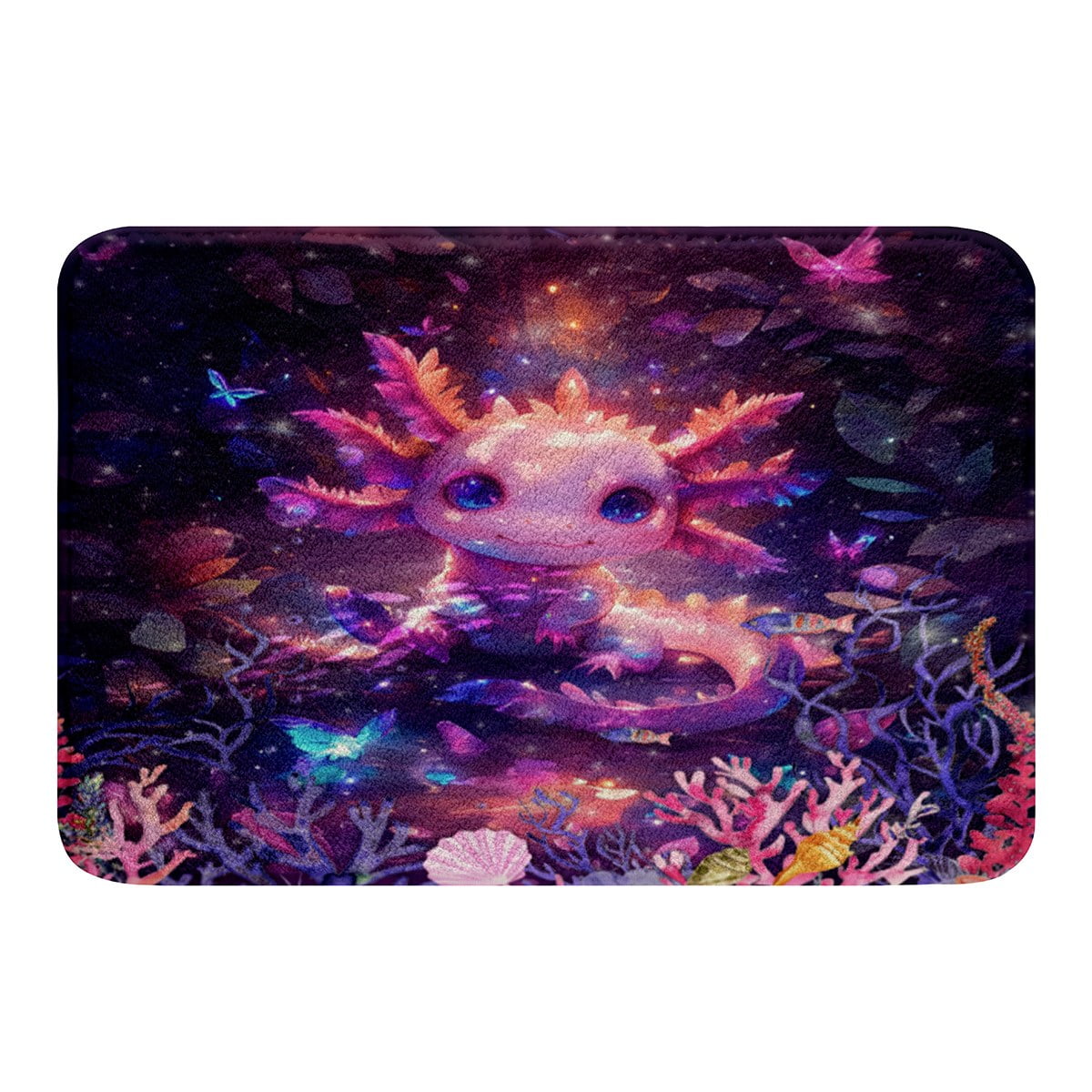 Erosebridal Cute Axolotl Bathroom Rugs 16"x24" Ocean Sealife Bath Mats ...