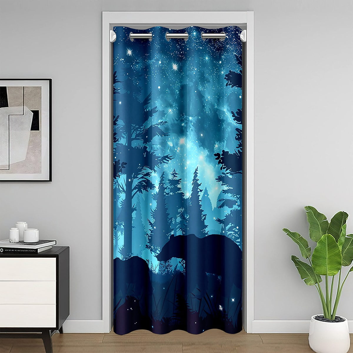 Erosebridal Cute Bear Door Curtain For Door Window 34x80,Woodland ...