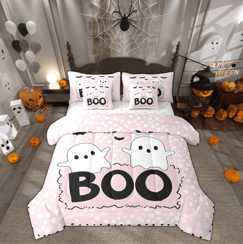Erosebridal Cute Ghost Bedding Sets King Size, Sugar Halloween ...