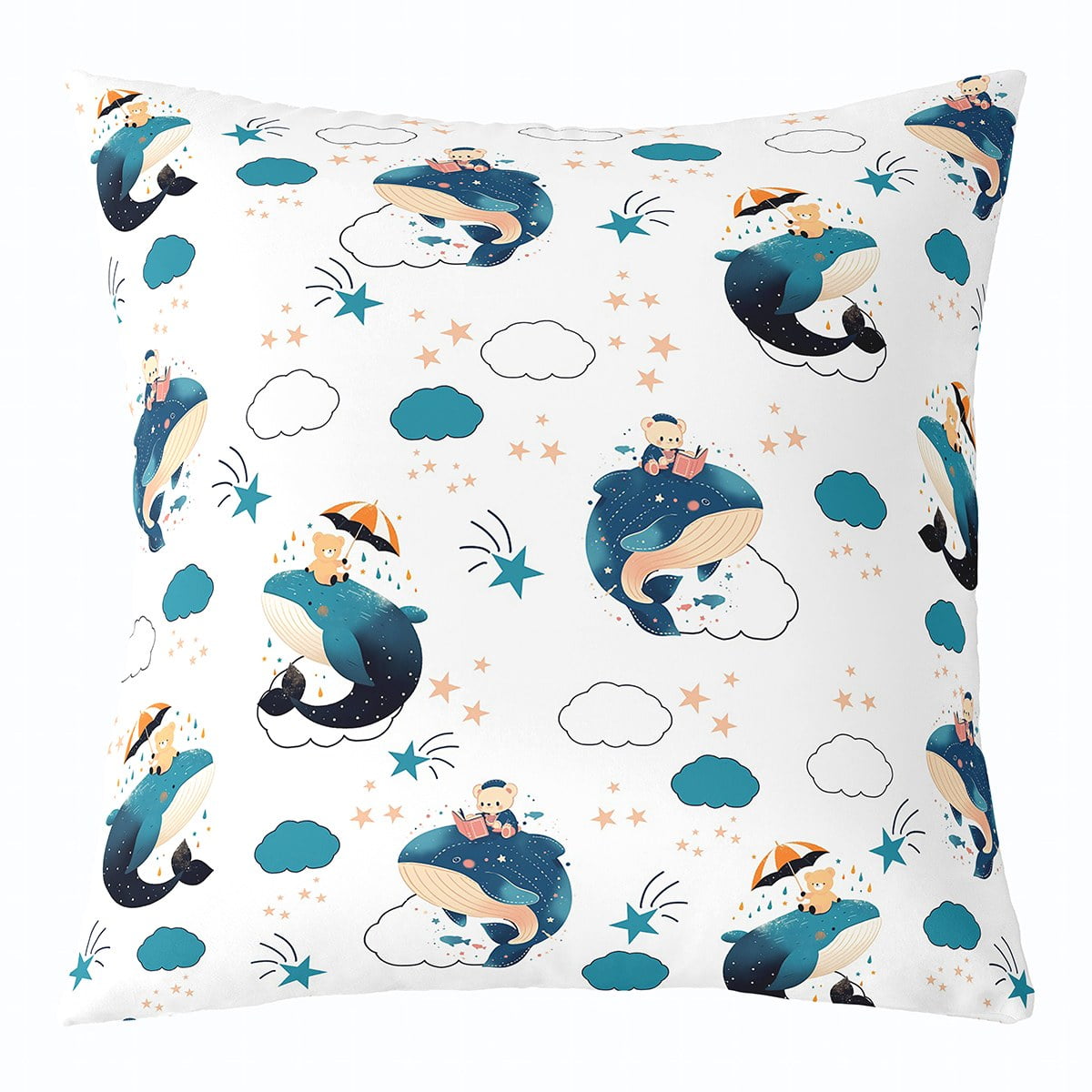 Erosebridal Cute Whale Cushion Covers for Sofa, Ocean Animal Throw ...
