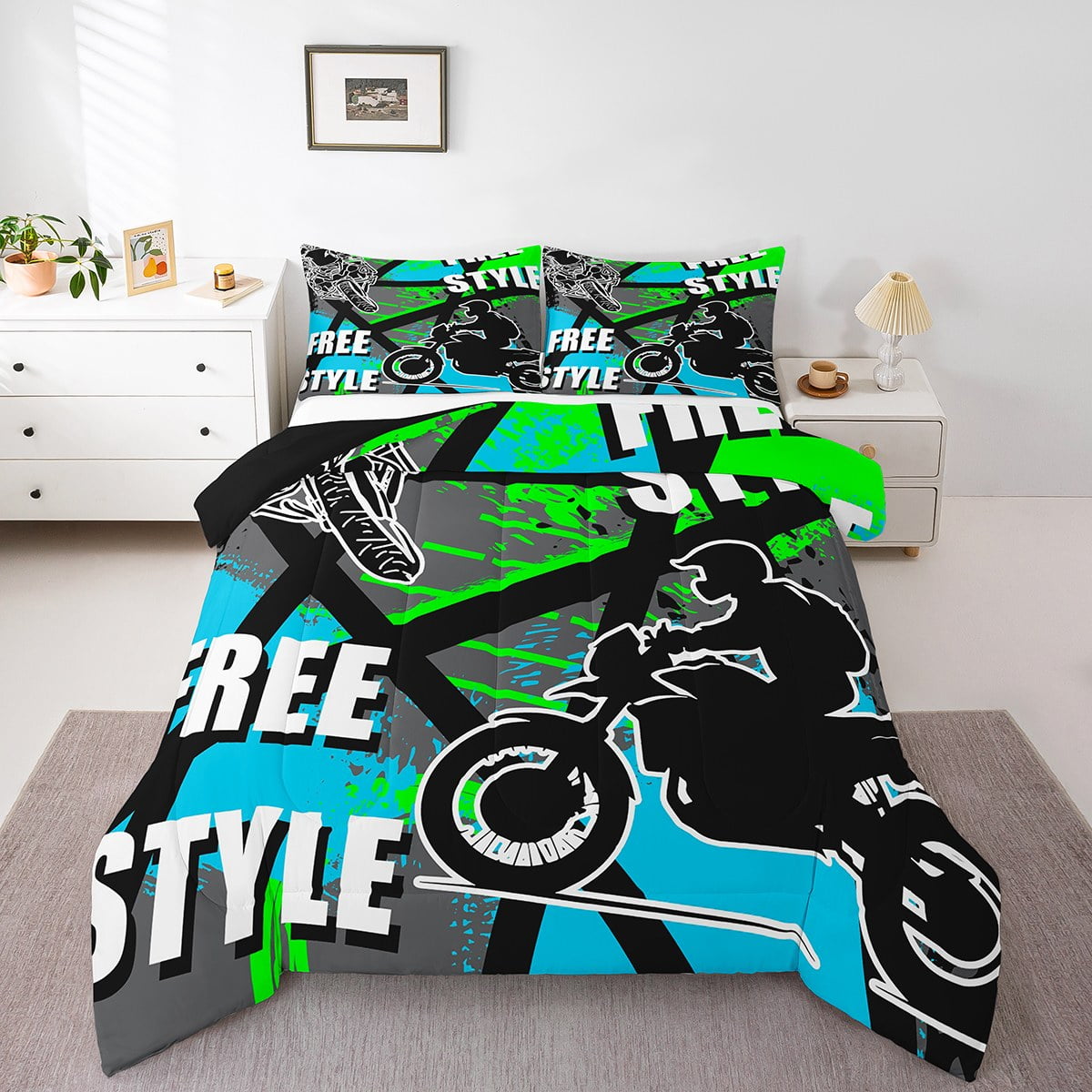 Erosebridal Dirt Bike Comforter Sets,Extreme Sports Comforters & Duvets ...