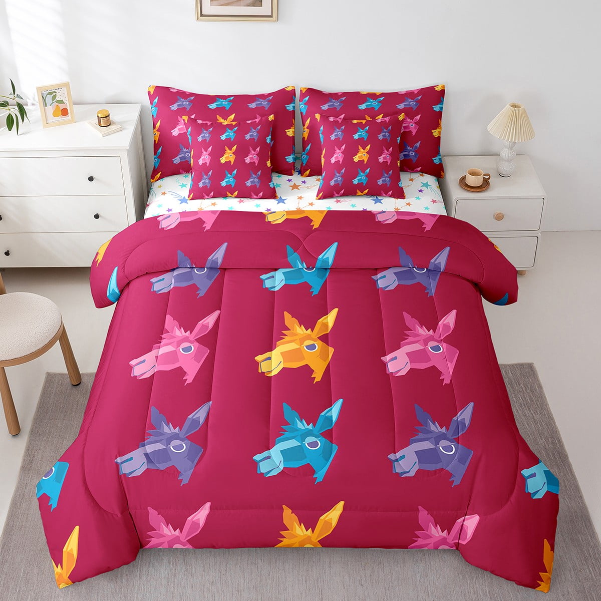 Erosebridal Donkey Bed in a Bag King size for Teens, Cartoon Bedding ...