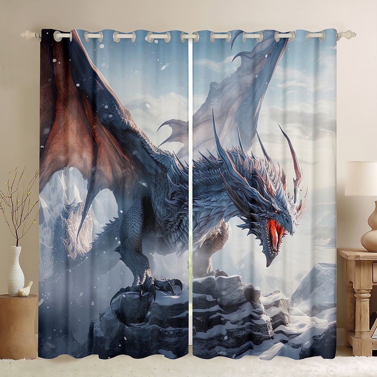 Erosebridal Dragon Curtains & Drapes ,Gothic Dragon Curtains 30%-50% ...