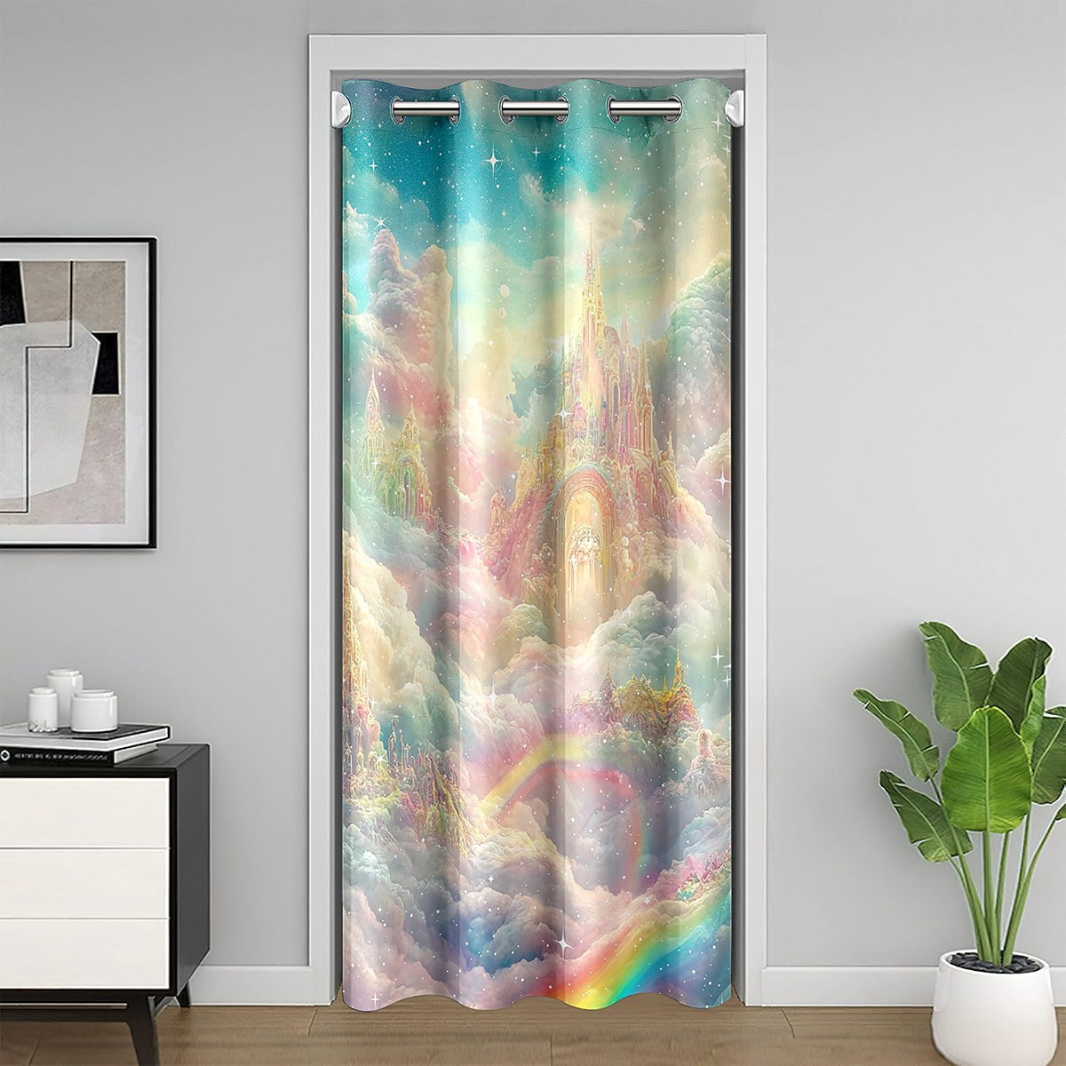 Erosebridal Dreamy Cloud Door Curtain For Door Window 34x80, Fairy Tale ...
