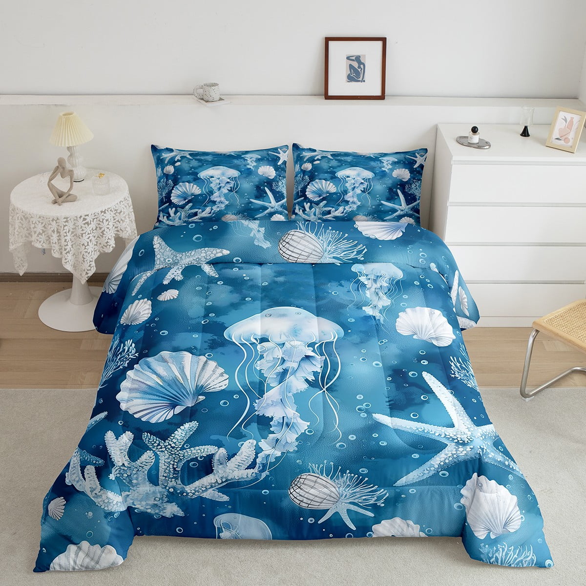 Erosebridal Dreamy Jellyfish Bedding Sets King with Comforter, Ocean ...