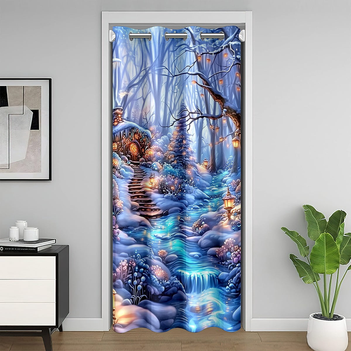 Erosebridal Dreamy Jungle Door Curtain Panel 59x80, Fairy Tale Room ...