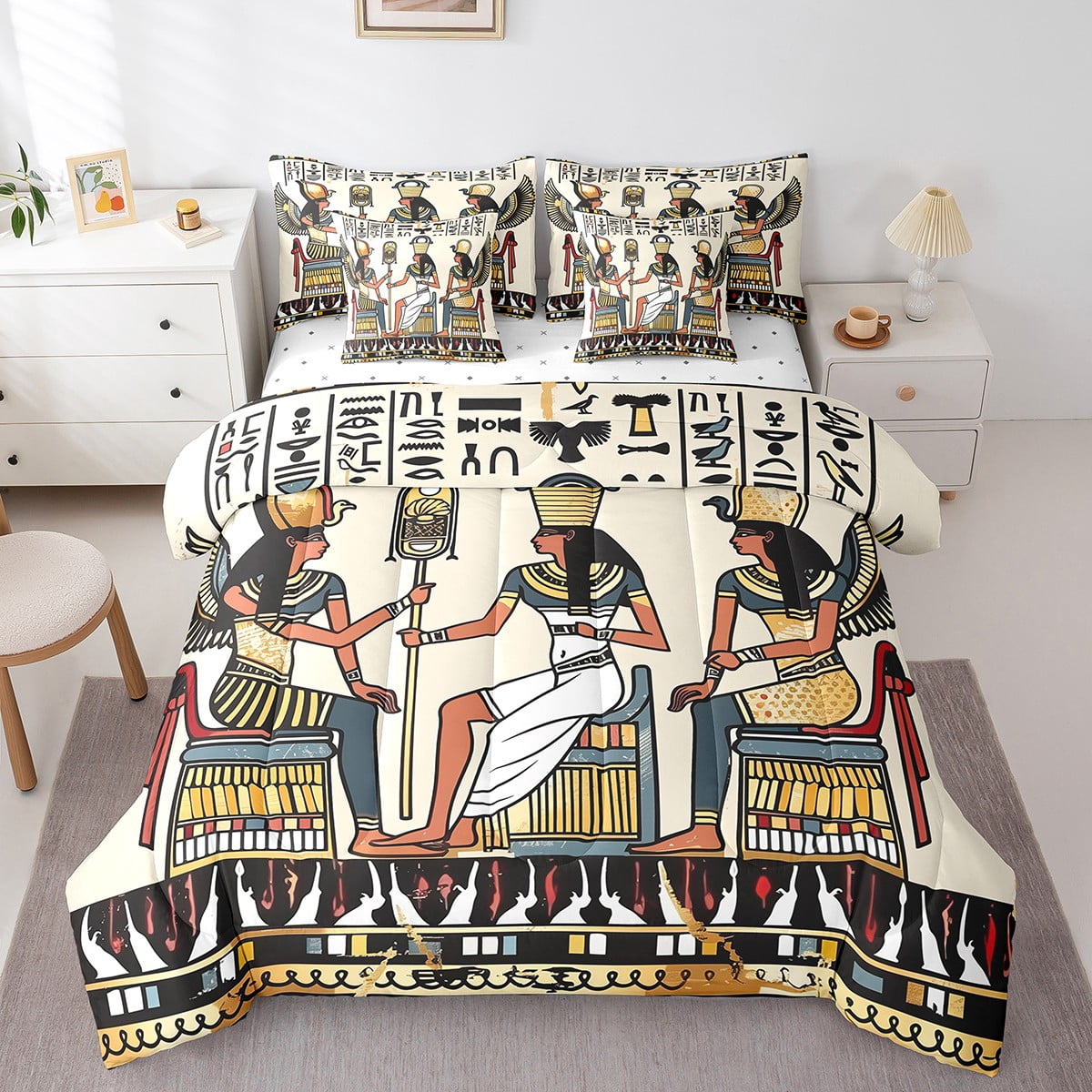 Erosebridal Egyptian Pharaohs Bed in a Bag Full Size, Ancient Egypt ...