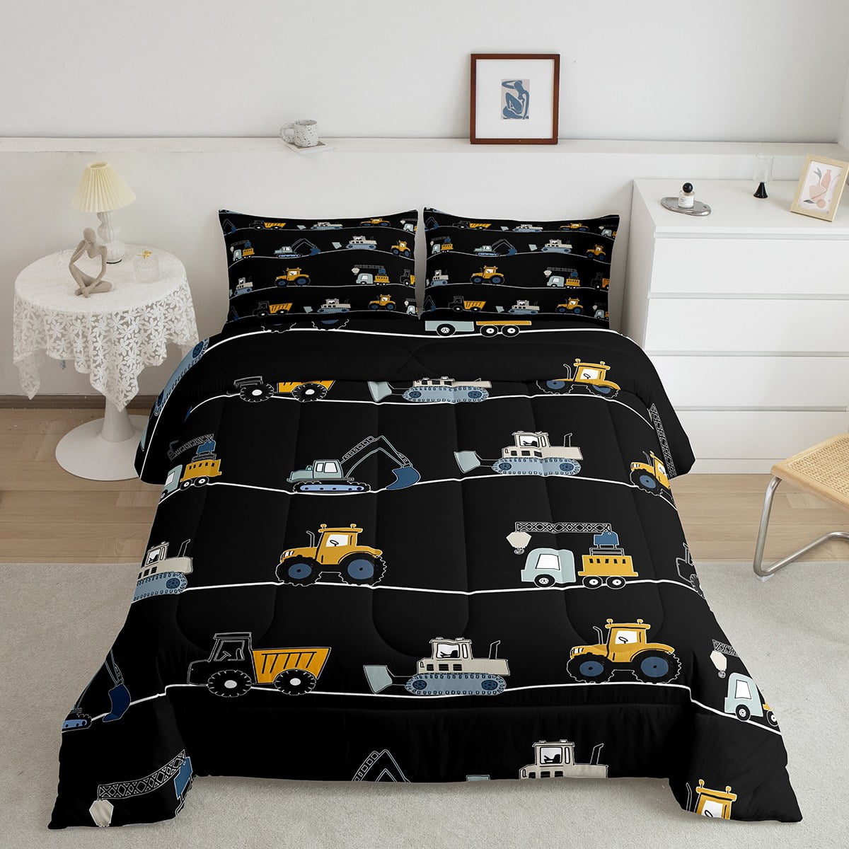 Erosebridal Excavator Truck Bedding Sets Twin with Comforter ...