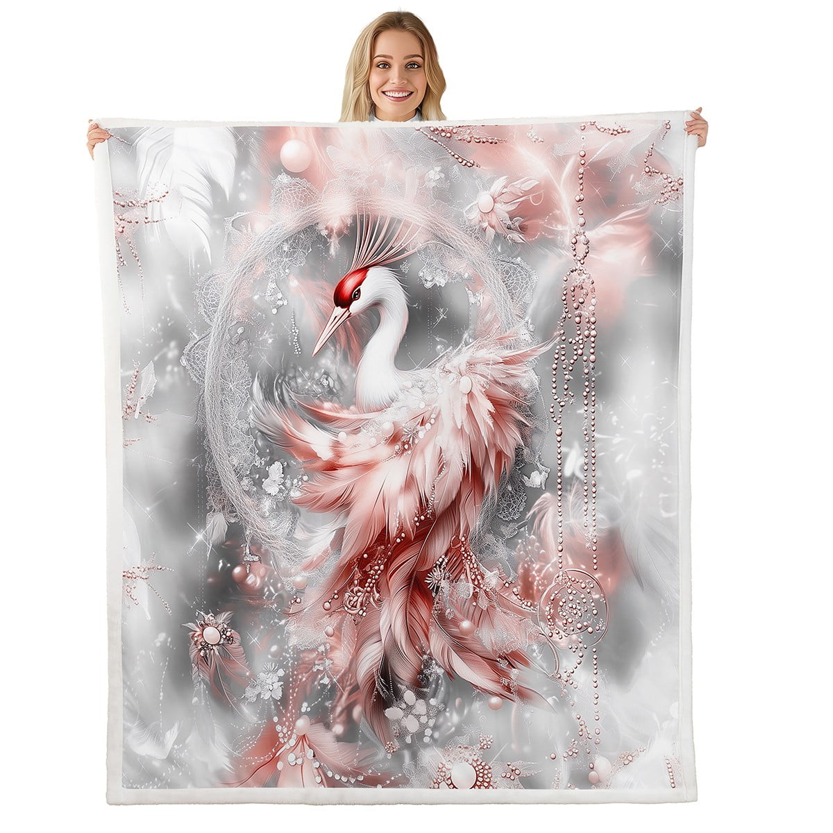 Erosebridal Exotic Crane Throw Blanket Boho Dream Catcher Fleece ...