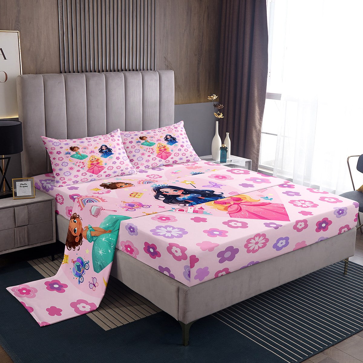 Erosebridal Fairy Tale Princess Bed Sheets Set Full Size, Cartoon ...