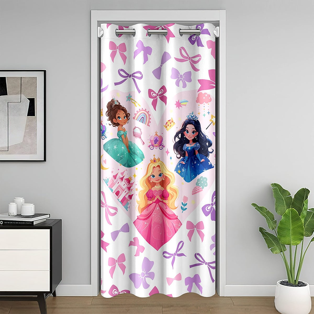 Erosebridal Fairy Tale Princess Door Curtain Panel 42x80, Cartoon ...
