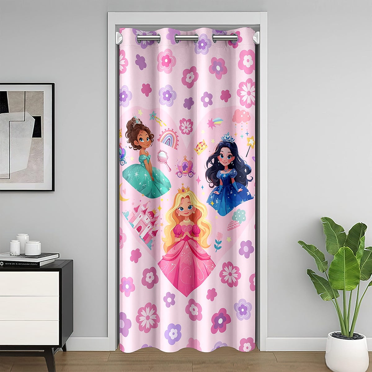 Erosebridal Fairy Tale Princess Door Curtain Panel 52x84, Cartoon ...