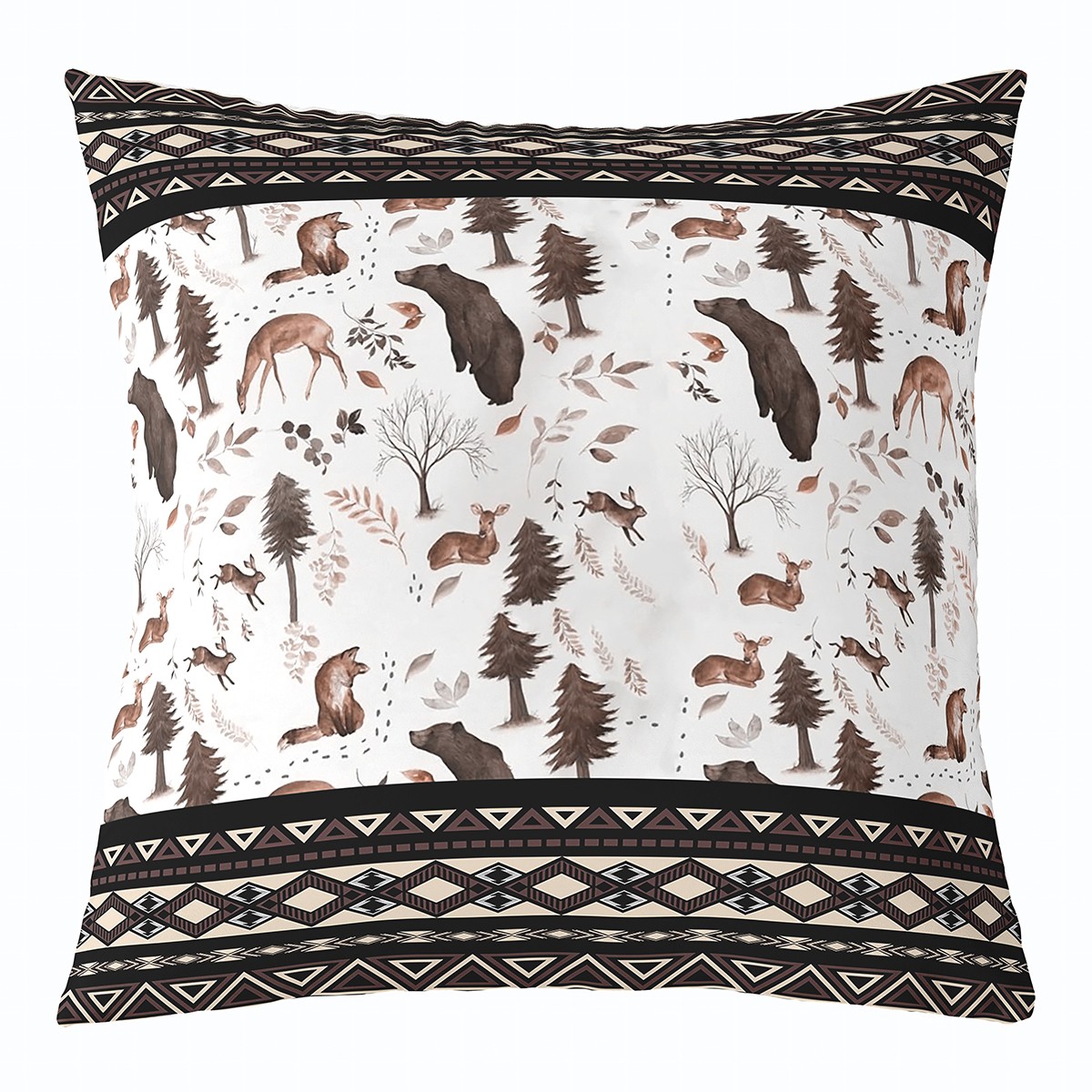 Erosebridal Farmhouse Animal Throw Pillow Cover,24x24 inch Rustic Bear ...