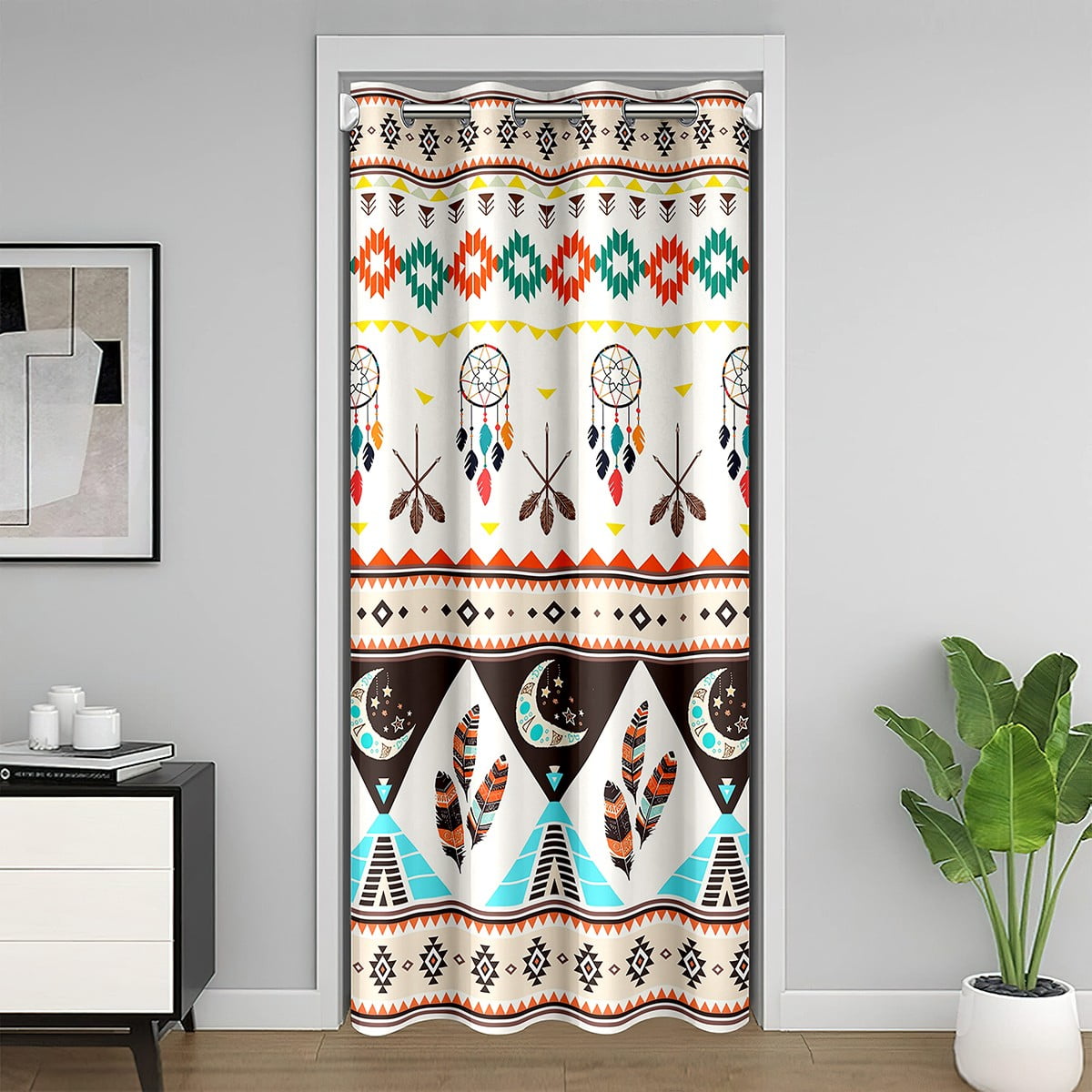 Erosebridal Feather Dreamcatcher Door Curtain For Door Window 80"x34 ...