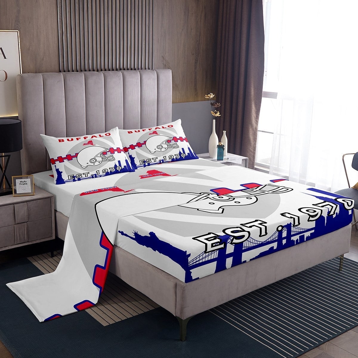 Erosebridal Football Bed Sheets Set Queen,Sports Sheet Set ,American ...