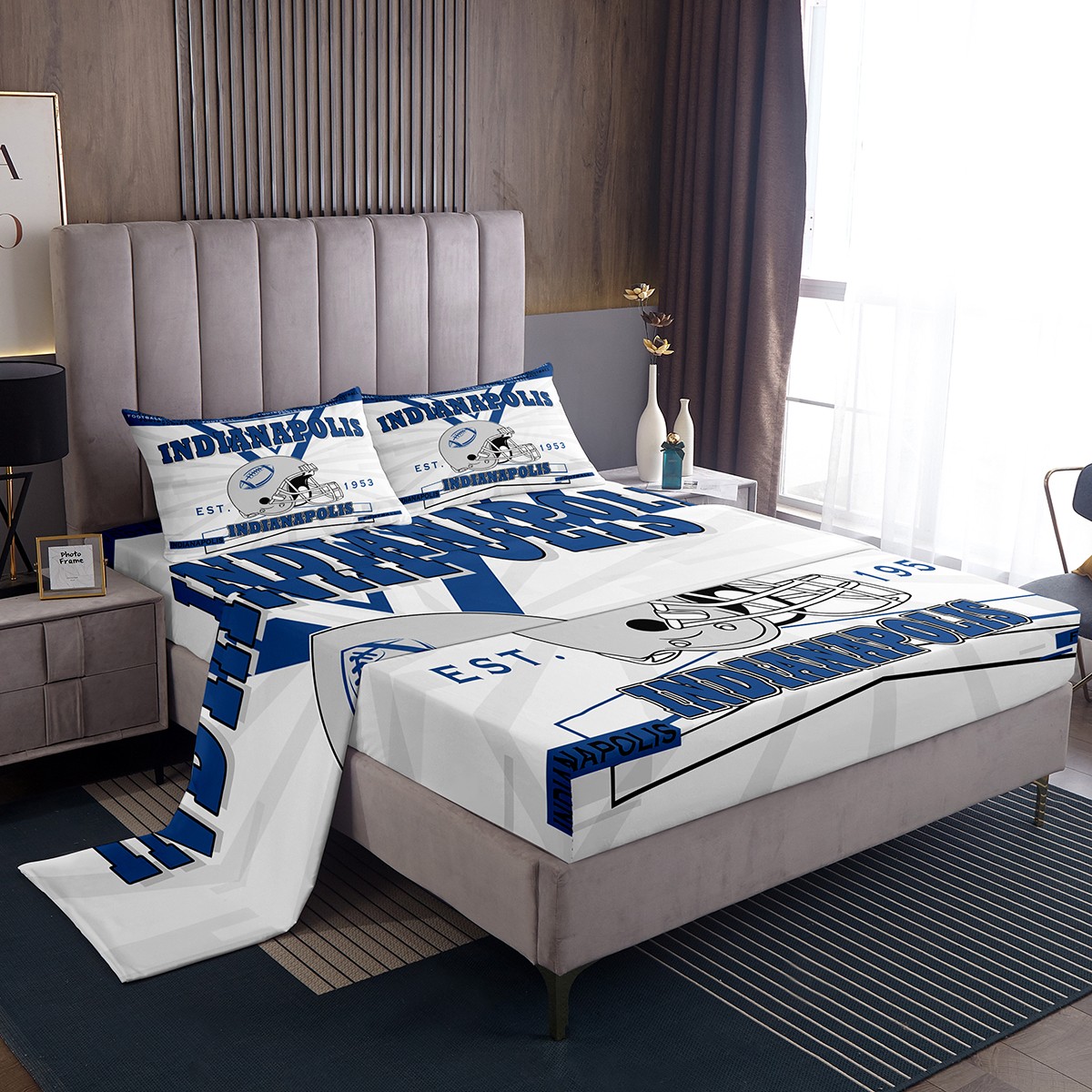 Erosebridal Football Bed Sheets Set,Sports Sheet Set King Teens,Rugby ...