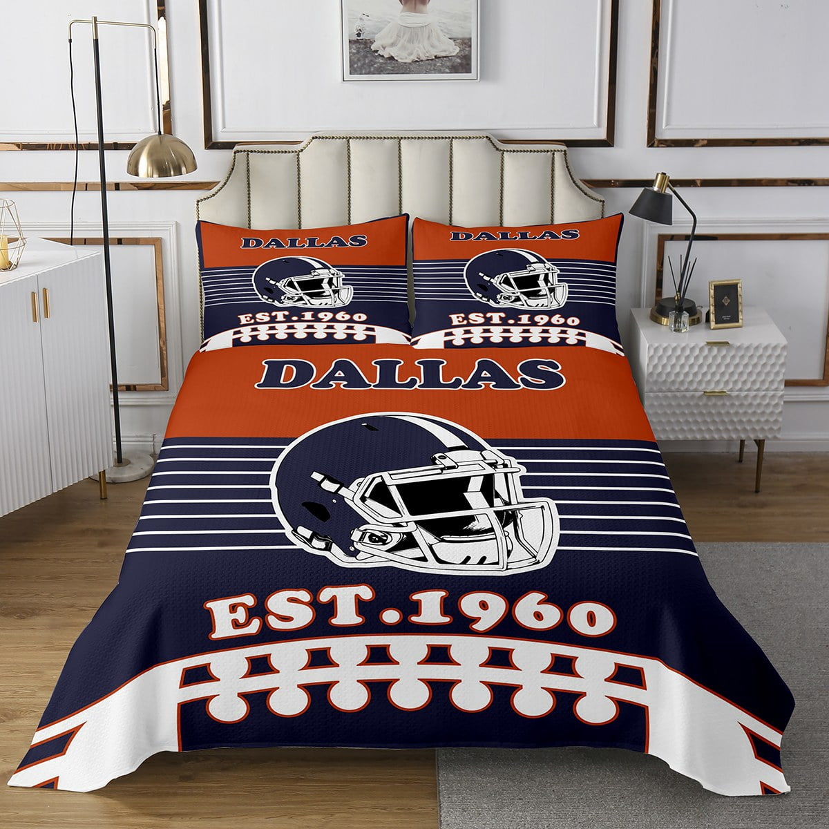 Erosebridal Football Bedspread Sets King Size Teens, Breathable 3-Piece ...