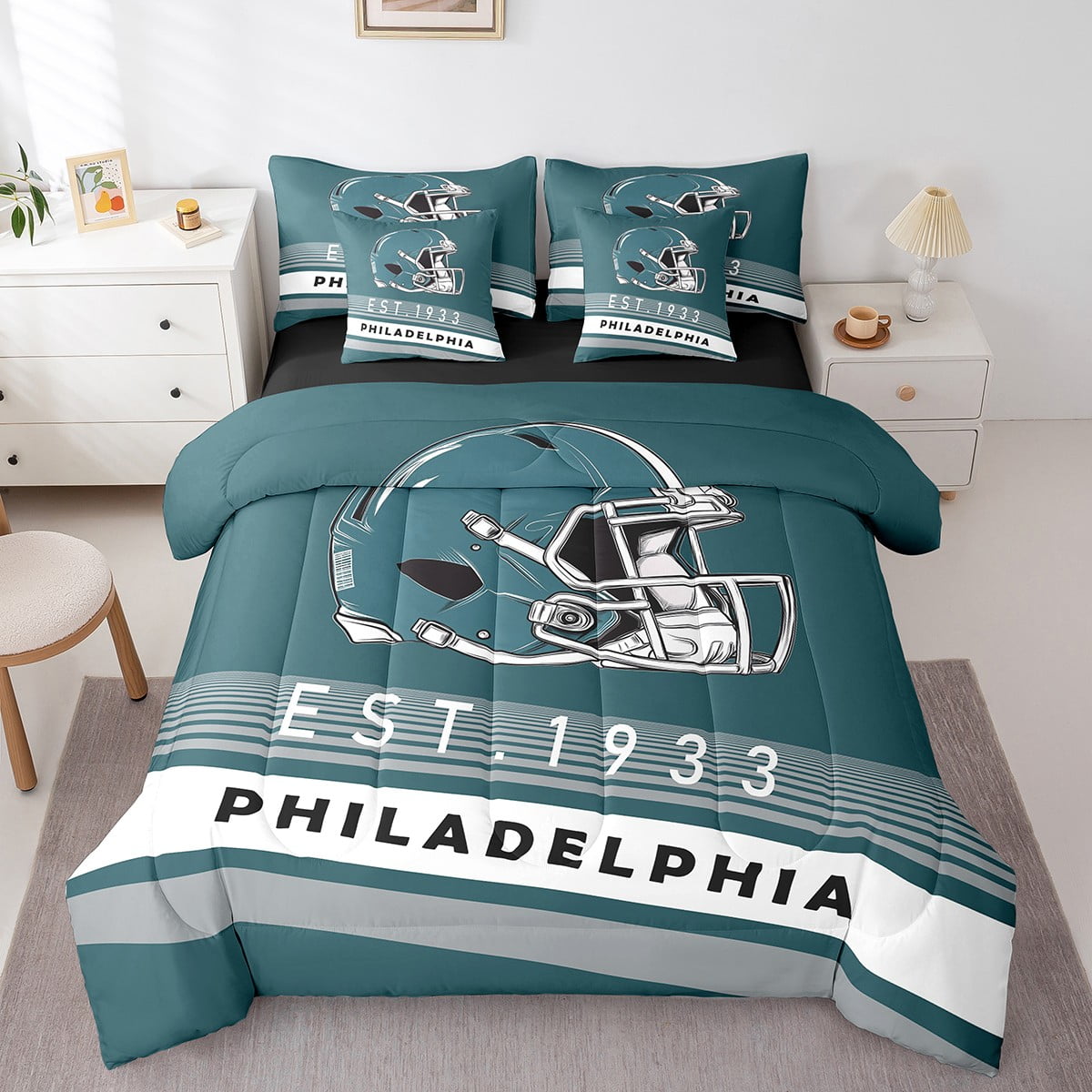 Erosebridal Football City Bed in a Bag King Size,American Football ...
