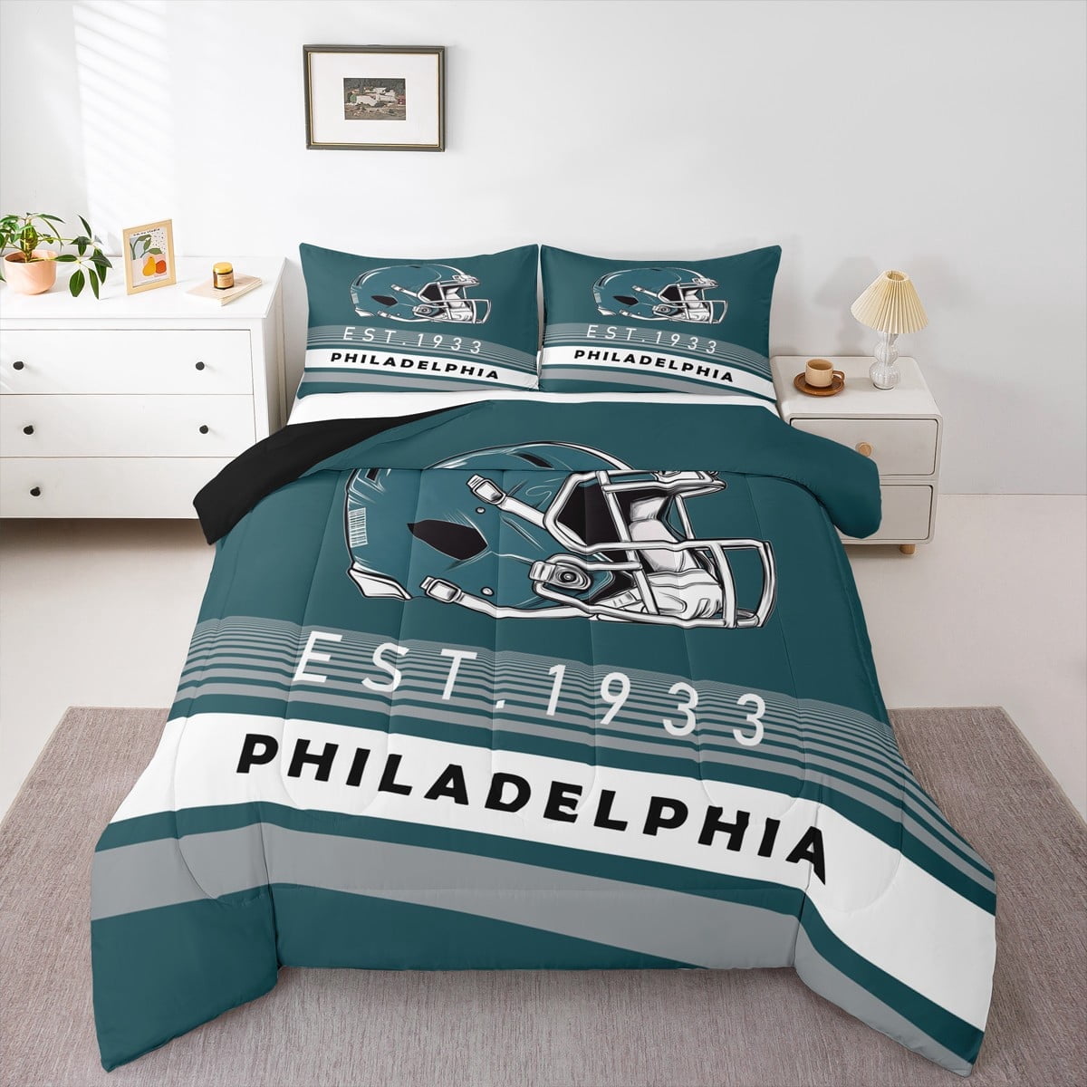 Erosebridal Football City Bedding Sets Twin with Comforter,American ...