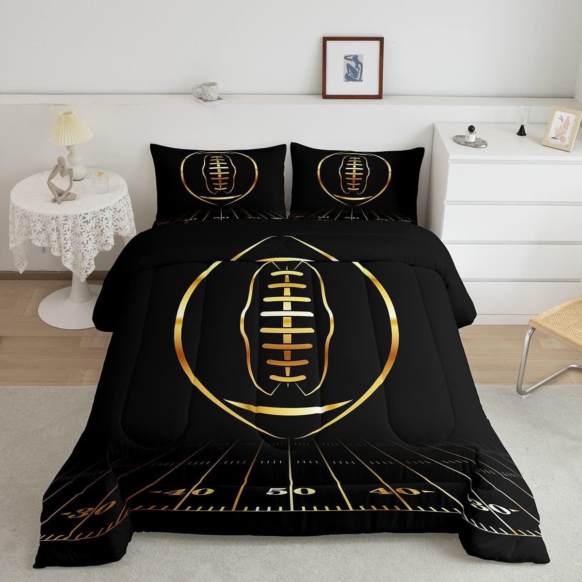 Erosebridal Football Comforter Set Full Size Sport Player Bedding Set ...