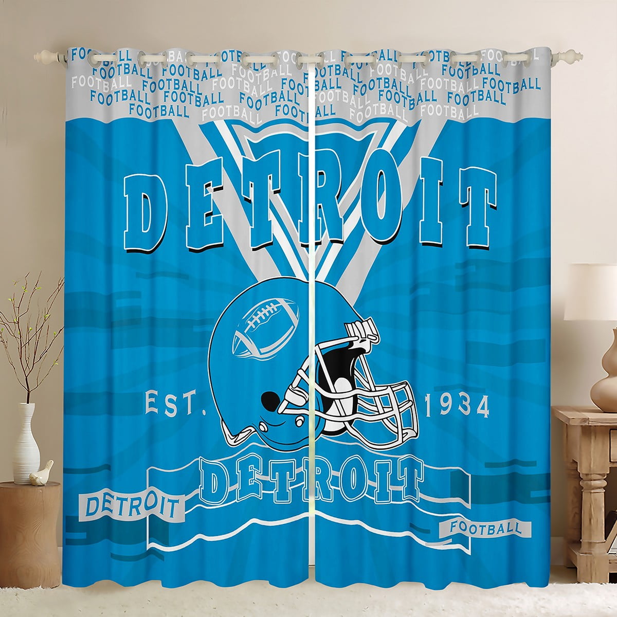 Erosebridal Football Curtain 38x45 inch for Kids Boys Teens,Rugby ...