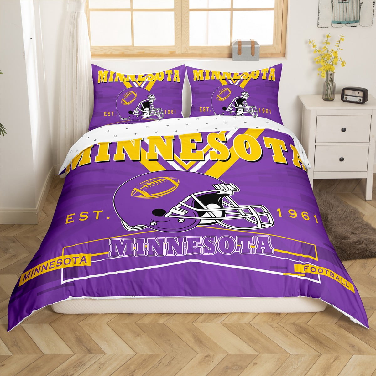 Erosebridal Football Duvet Cover,Rugby Bedding Set King Teens,Football ...