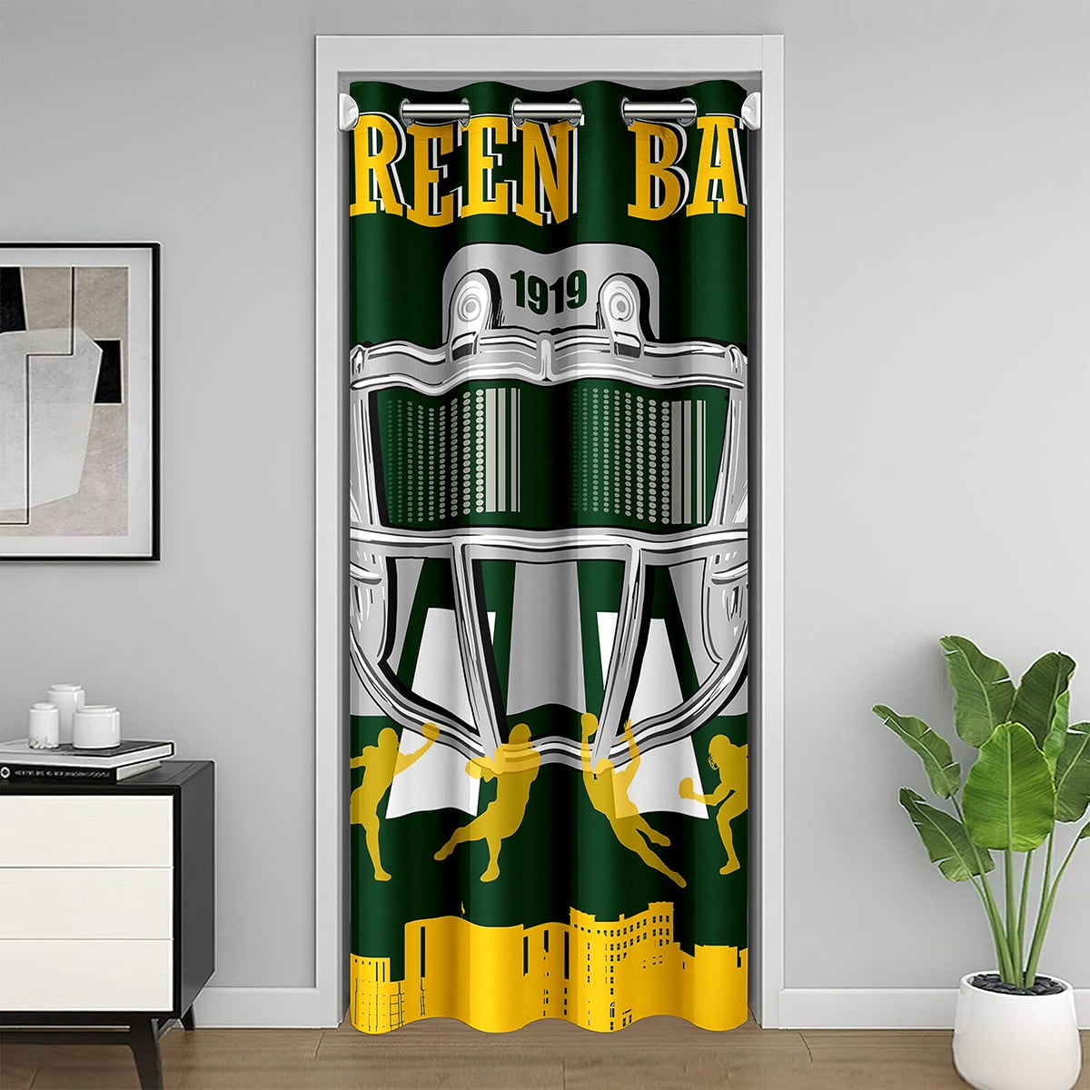 Erosebridal Football Print Door Curtain For Door Window 42x84,Sport ...