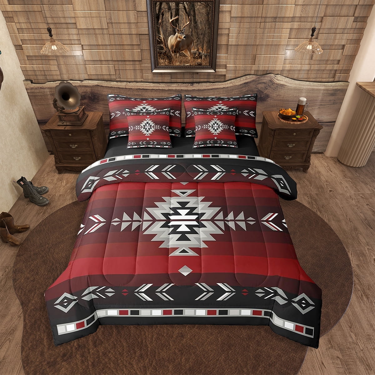 Erosebridal Full Size Southwest Design 7 Piece Bedding Set Southwestern ...